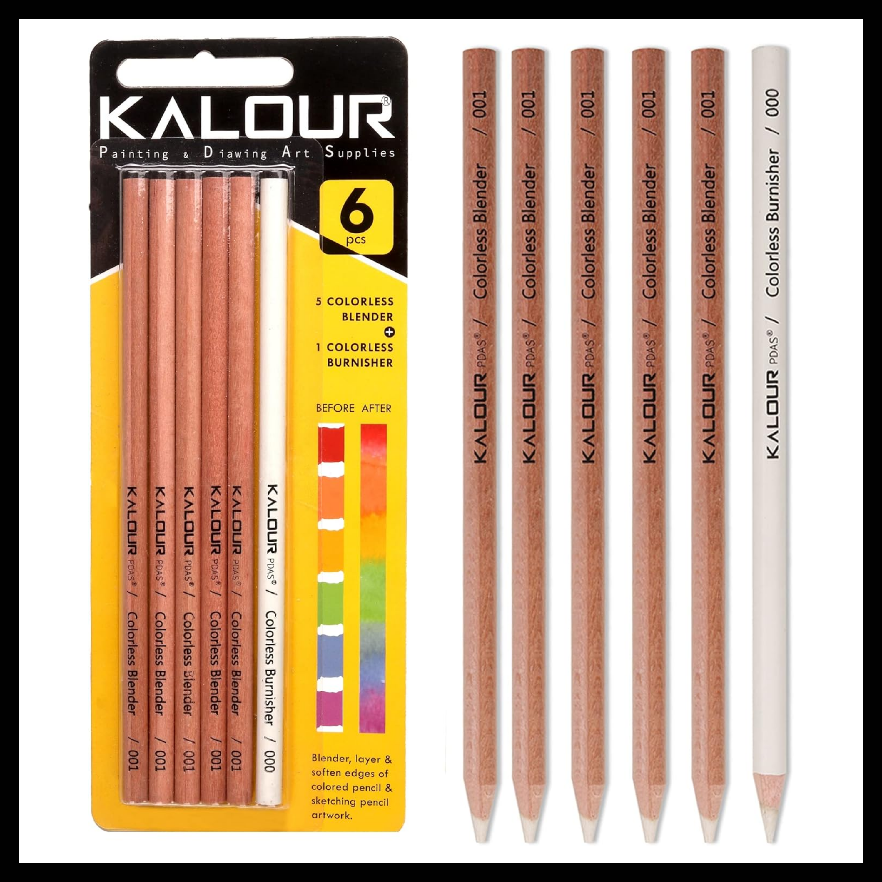 KALOUR COLORLESS BLENDER AND BURNISHER PENCILS – The Painting Hermit